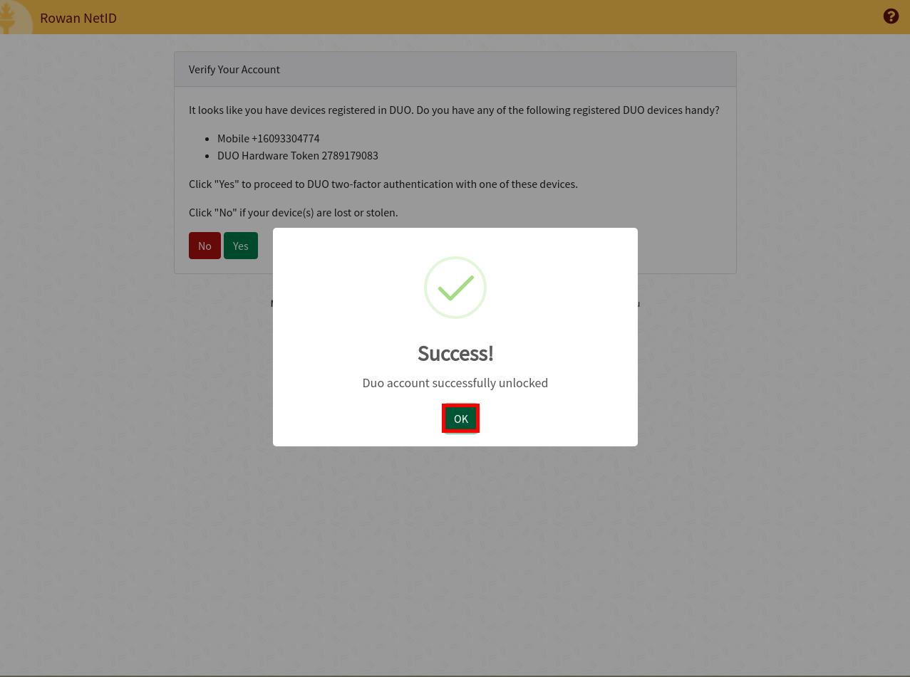 Duo: Unlock Duo Account - Public Knowledge - Rowan University - Rowan ...
